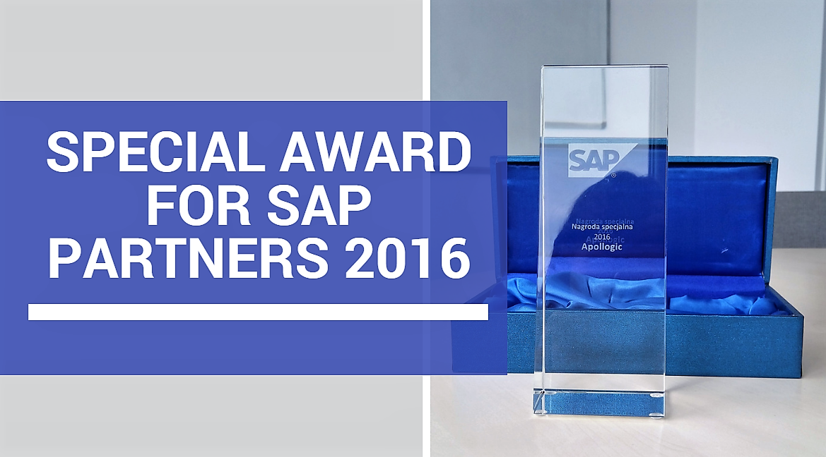 SAP Partner Special Award for Apollogic 2016!