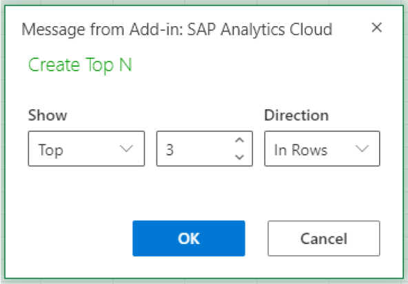SAP Analytics Cloud add-in for Microsoft Excel
