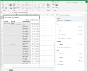 SAP Analytics Cloud add-in for Microsoft Excel