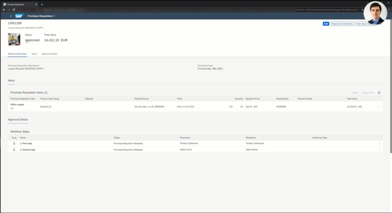 SAP system integration scenario with Microsoft Teams