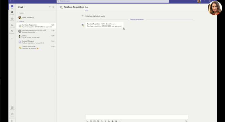 SAP system integration scenario with Microsoft Teams