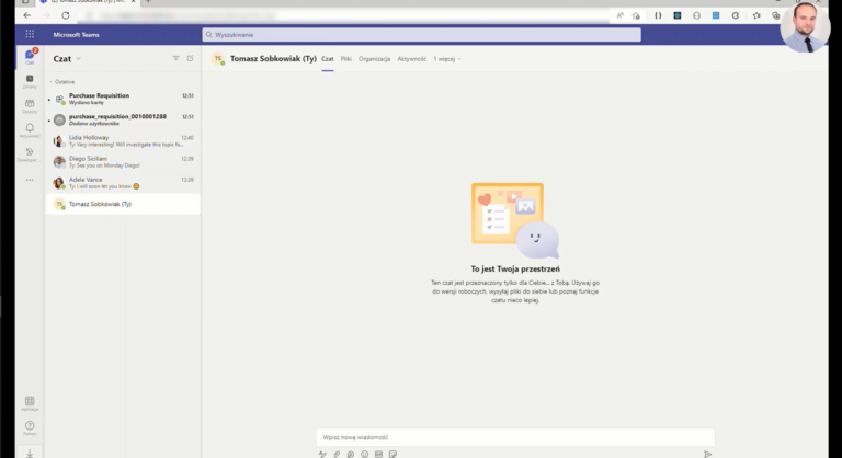 SAP system integration scenario with Microsoft Teams