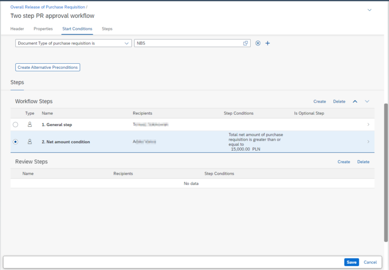 Flexible Workflow in SAP Sourcing and Procurement